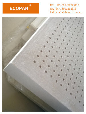 15mm Perforated Soundproof Fiberglass Ceiling Sound Dampening Panels Class A For hospital