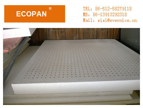 15mm Perforated Soundproof Fiberglass Ceiling Sound Dampening Panels Class A For hospital