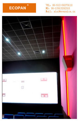 600 * 600mm Black Square Edge Soundproof Decorative Drop Ceiling Tiles , 25mm Thickness