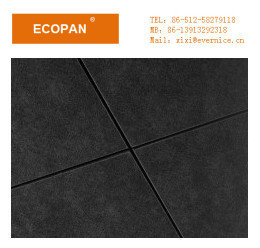 600 * 600mm Black Square Edge Soundproof Decorative Drop Ceiling Tiles , 25mm Thickness