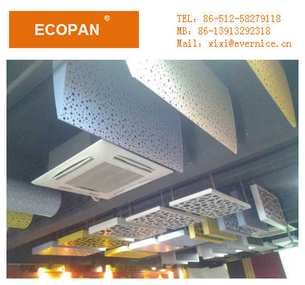 40mm  Customizable Shopping Mall Used Fiberglass Suspended Board