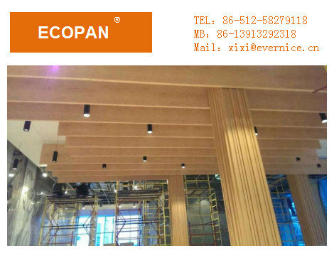 50mm Shopping Mall Used Fiberglass Round Suspended Ceiling Board