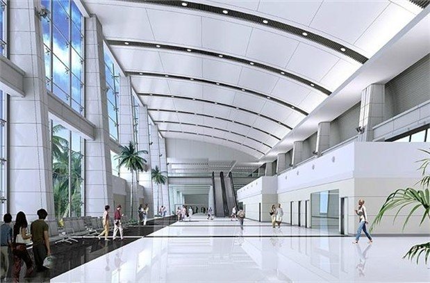 White Or Black Curved High Density Fiberglass Drop Ceiling Panels Decorative 60 * 60