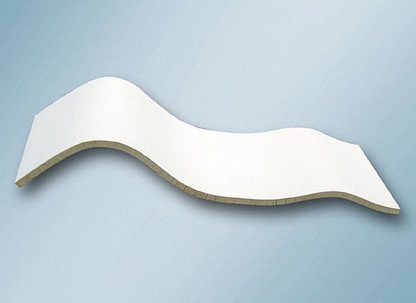 Fiberglass Curved Ceiling Panels For Exhibition Hall , Fireproof Panel 600 * 1200 mm