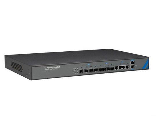 1U scanalature ottiche standard a 19 pollici della Triple Play 4GE 4 SFP della scatola EPON OLT ONU 4 porti di Epon