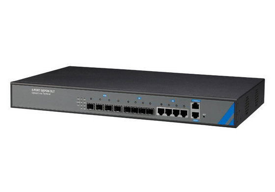 1U scanalature ottiche standard a 19 pollici della Triple Play 4GE 4 SFP della scatola EPON OLT ONU 4 porti di Epon