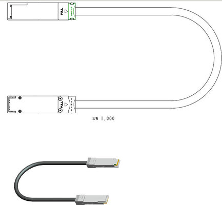 QSFP+ dirigono il cavo dell'attaccatura