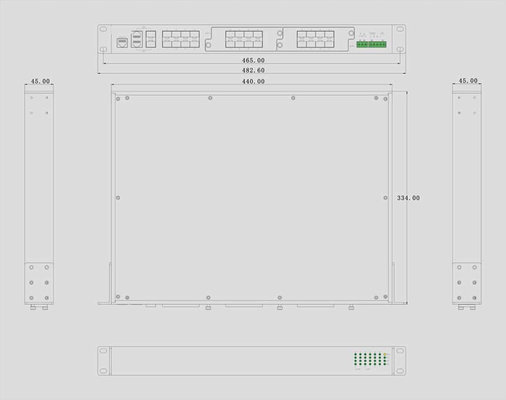 Dispositivi a fibra ottica di gigabit completo professionale, commutatore di rete a fibra ottica