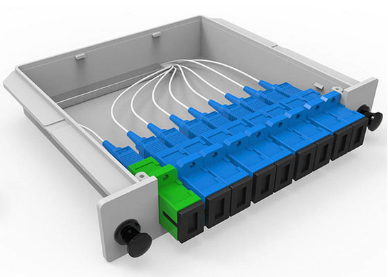 Il separatore a fibra ottica dello SpA dello Sc UPC di Optostar, ABS inscatola il PDL basso del separatore 1X8 dello SpA