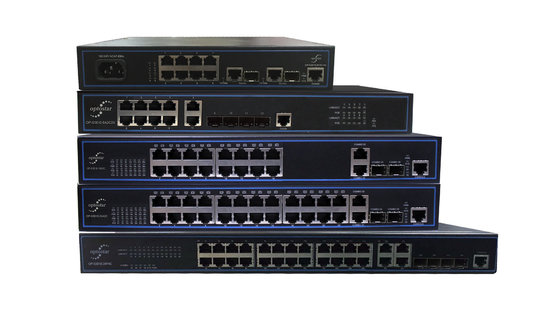 Tipo commutatore, temperatura -40°C~70°C dello scaffale di OPTOSTAR dell'alimentazione elettrica del commutatore AC220 di Ethernet del commutatore di 10/100M POE