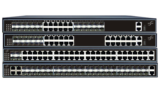 Commutatore 12*10/100/1000Base-T, 12 GE combinato, 2*10GE scanalatura, 1+1 di aggregazione di Ethernet di percorso di sicurezza di OPTOSTAR 10GE