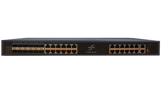 Commutatore 12*10/100/1000Base-T, 12 GE combinato, 2*10GE scanalatura, 1+1 di aggregazione di Ethernet di percorso di sicurezza di OPTOSTAR 10GE