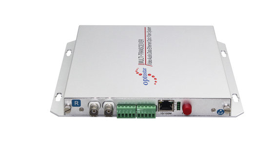 audio video ricetrasmettitore a fibra ottica di 2CH 10MHz con RS485/RS232/RS422