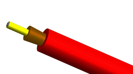 Cavo a fibre ottiche dell'interno semplice ignifugo, approvazione della fibra di rosso 1 del CE di iso