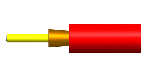 Cavo a fibre ottiche dell'interno semplice ignifugo, approvazione della fibra di rosso 1 del CE di iso