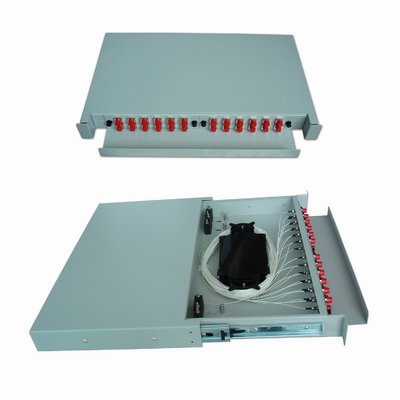 Lo scaffale scorrevole ha montato la pagina di distribuzione a fibra ottica di ODF per la telecomunicazione/FTTX