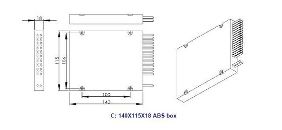 4,8,16,18 - incanali il modulo di CWDM Mux Demux, separatore a fibra ottica del plc di CWDM