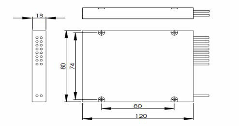 Separatore dello SpA - contenitore di ABS, separatore ottico del plc della fibra 1X2/4/8/16/32/64/128