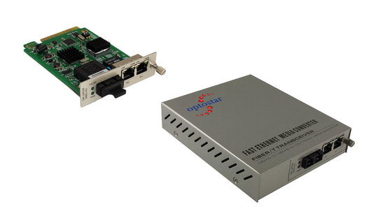 La ripresa esterna ha diretto il convertitore a fibra ottica 10/100Base-TX di media a 100Base-FX