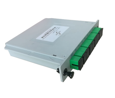 mini tipo d'acciaio della metropolitana del separatore 900um del Plc dello Sc APC di fibra ottica di dimensione di 1x2 1x4 1x8 1x16 1X32 1X64