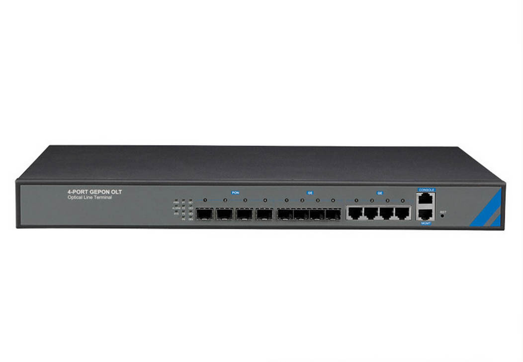 1U scanalature ottiche standard a 19 pollici della Triple Play 4GE 4 SFP della scatola EPON OLT ONU 4 porti di Epon