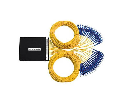 Separatore a fibra ottica FTTH dello SpA della scatola di plastica 1X64 con il cavo giallo 3mm/di 2mm