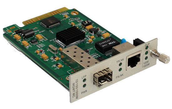 Tipo di carta diretto/convertitore a fibra ottica solo media del supporto con il ricetrasmettitore di SFP
