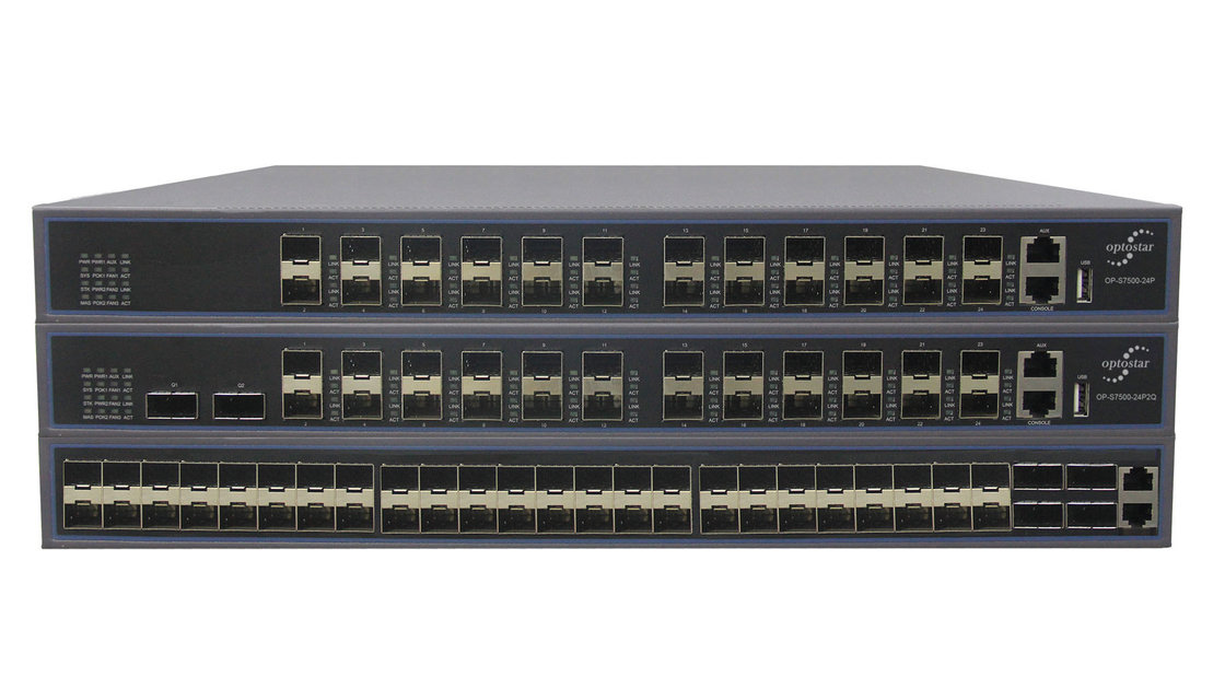 scanalatura a fibra ottica del commutatore 48/24 10G SFP+ di Ethernet del centro di percorso di sicurezza 10GE