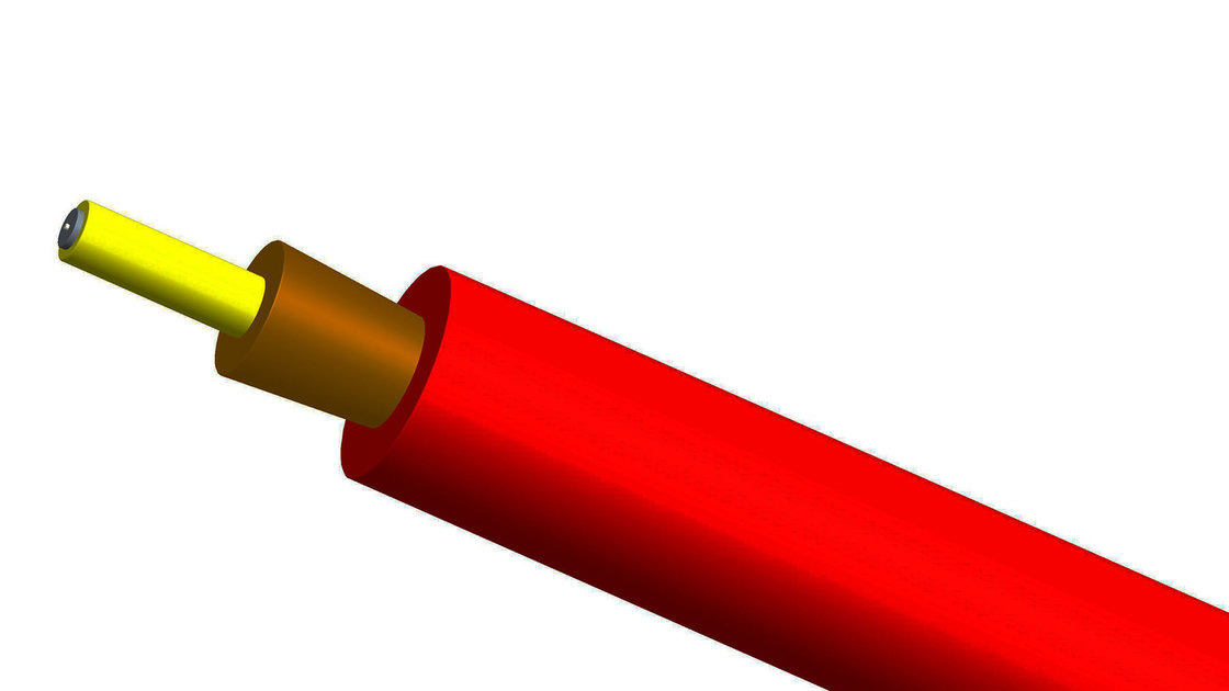 Cavo a fibre ottiche dell'interno semplice ignifugo, approvazione della fibra di rosso 1 del CE di iso