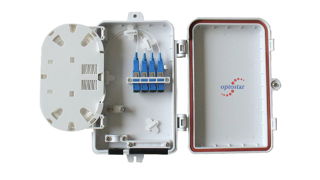 IP55 standard Fiber Optic Distribution Frame 2 cables 4 fibers wall mounted OTB