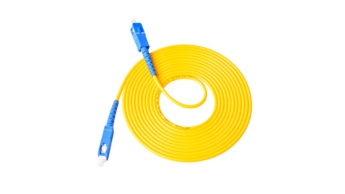 Tipo lunghezza su misura di modo delle Assemblee di cavo a fibre ottiche del PVC YJ-B di SC/PC MP 9/125 SMF