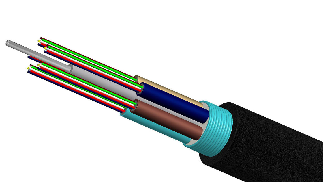 Il cavo a fibre ottiche di goccia di Ftth ha incagliato la guaina corazzata del PE del cavo della luce sciolta della metropolitana