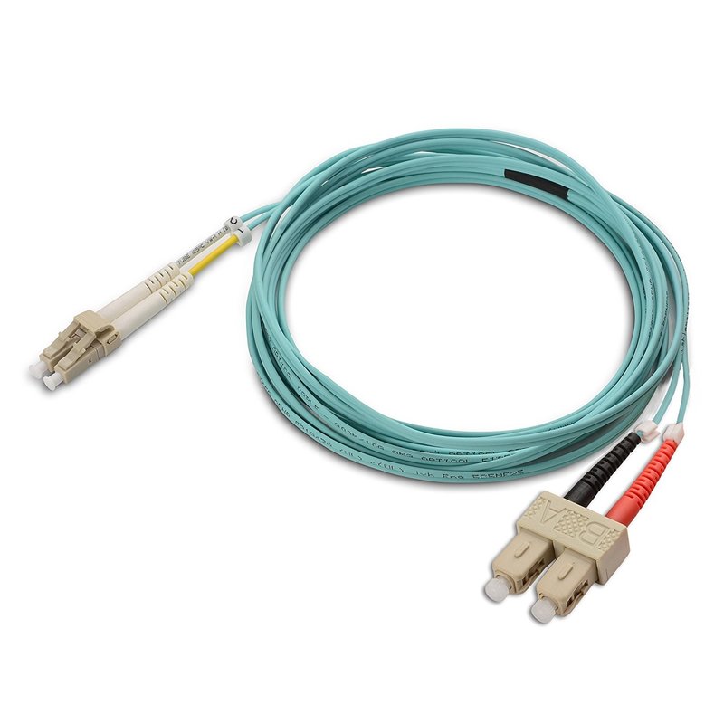 LC a colore verde LSZH di multi modo del cavo a fibre ottiche del duplex OM3 del centro del duplex dello Sc