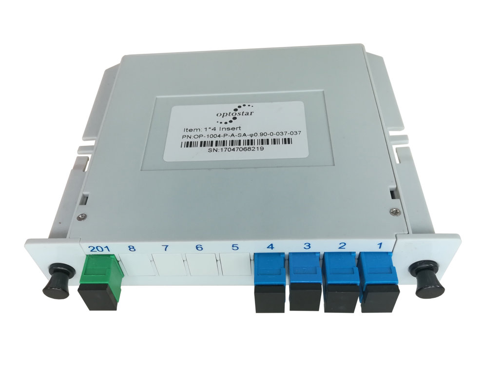 Separatore a fibra ottica 1-8 FC/APC 0.9MM dello SpA dell'apparecchiatura terminale a fibra ottica
