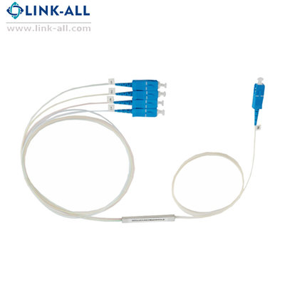 1X4 Fiber Optic Blockless PLC Splitter with Sc/APC Connector