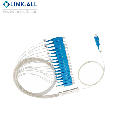 1X16 Fiber Optic Passive Blockless  PLC Splitter, SC/APC Connector, G657A2