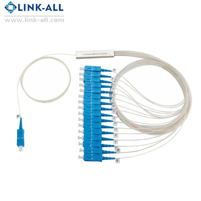 1X16 Fiber Optic Passive Blockless  PLC Splitter, SC/APC Connector, G657A2