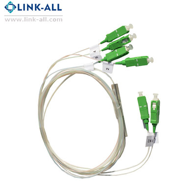 Customized 2x4 Blockless Splitter,  PLC Fiber optic splitter