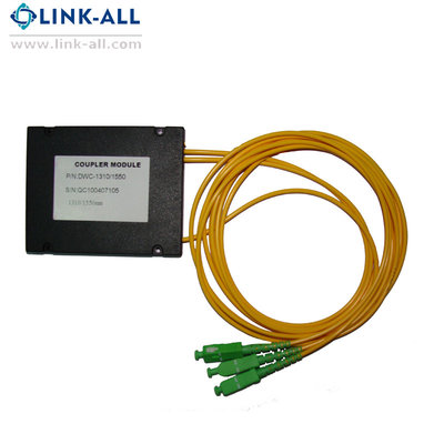 1X2 Customized Fiber Optic PLC Splitter ABS Module with Sc/APC Connector