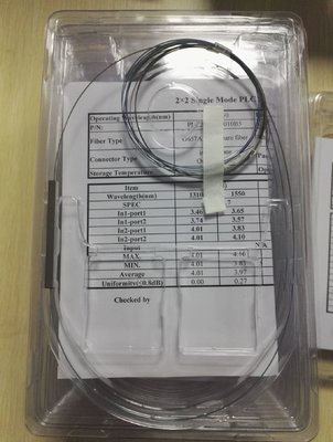 2x2 CATV FTTH Factory Price Bare Fiber Type 0.25mm PLC Splitter