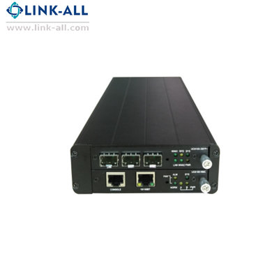 UC6100-S2 Gigabit Ethernet Fiber Media Converter with 1 slot NMC card and 1 slot line card