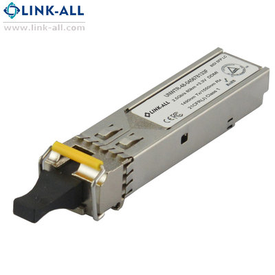 Top quality 2.5G Tx1490/Rx1550nm Fiber optical SFP transceiver module,80km