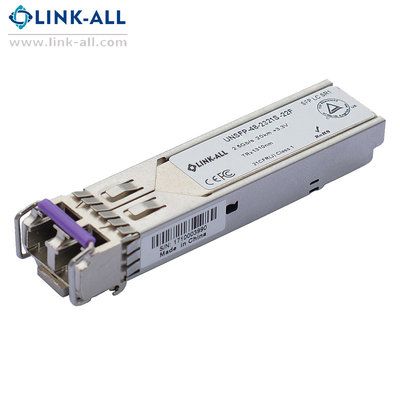 2.5Gb/s TRx1310nm dual fiber LC SFP optical transceiver with ddm