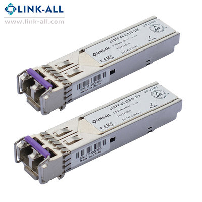 2.5Gb/s TRx1310nm dual fiber LC SFP optical transceiver with ddm