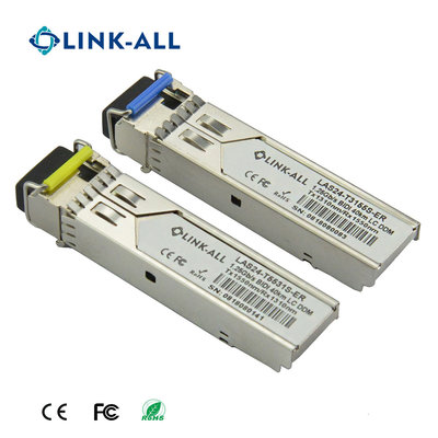 1.25G BIDI 1550nm/1310nm LC Port 3KM SFP Transceiver With 0-70℃
