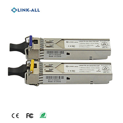 1.25G 1310NM/1550NM Wavelength BIDI 3KM Transceiver With SC Connector