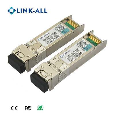 Optical Transceiver 10G SFP+ 80KM Distance 1550NM Wavelength