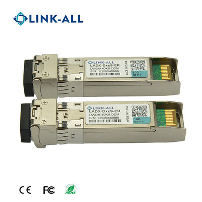 10G DWDM SFP+ 100GHz C-Band 40KM Optical Transceiver DDM Function