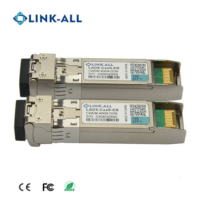 CWDM Transceiver 10G SFP+ Transceiver With 1470nm~1610nm Wavelength 40km