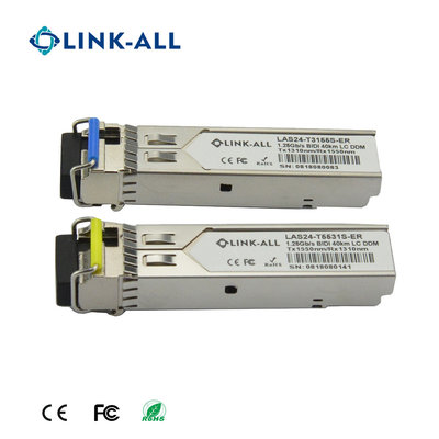 1.25G 1310NM/1550NM(1550NM/1310NM) Wavelength BIDI 40KM Transceiver With SC Connector